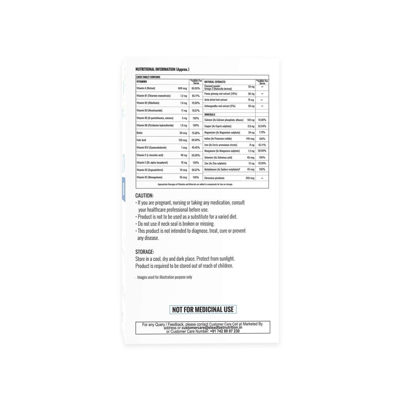 Multivitamin Tablets | Steadfast Nutrition