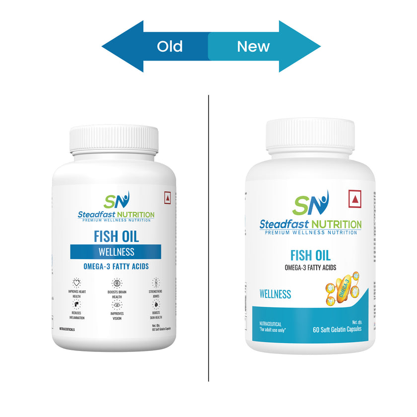 Best Fish Oil Capsules 1000 mg, 60 Capsules to Boost Heart, Brain, Bone ...