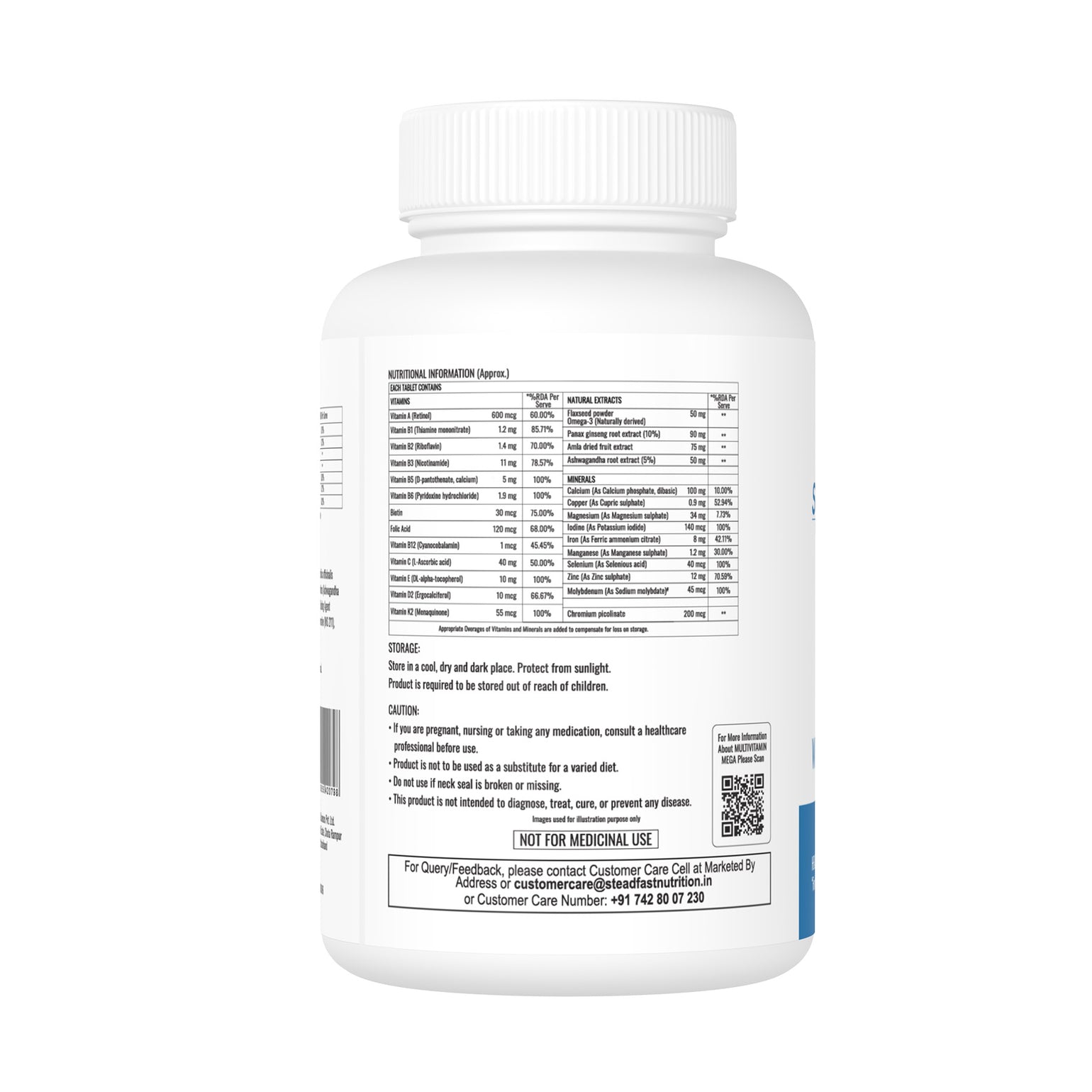 Multivitamin Mega Pack - 180 Tablets – Steadfast Nutrition
