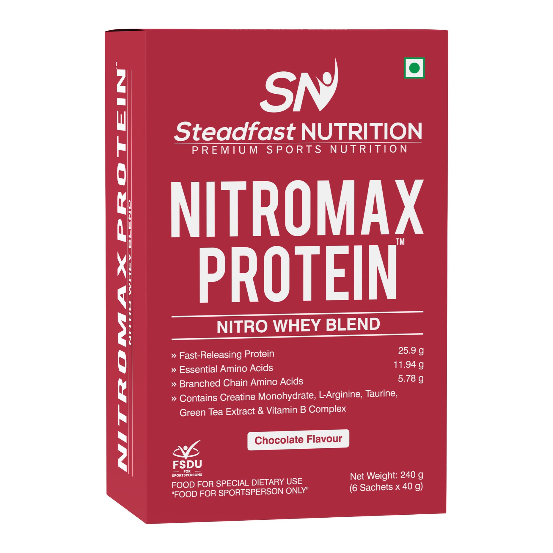 Whey Protein with Creatine, Chocolate Flavour | Nitromax Protein ...
