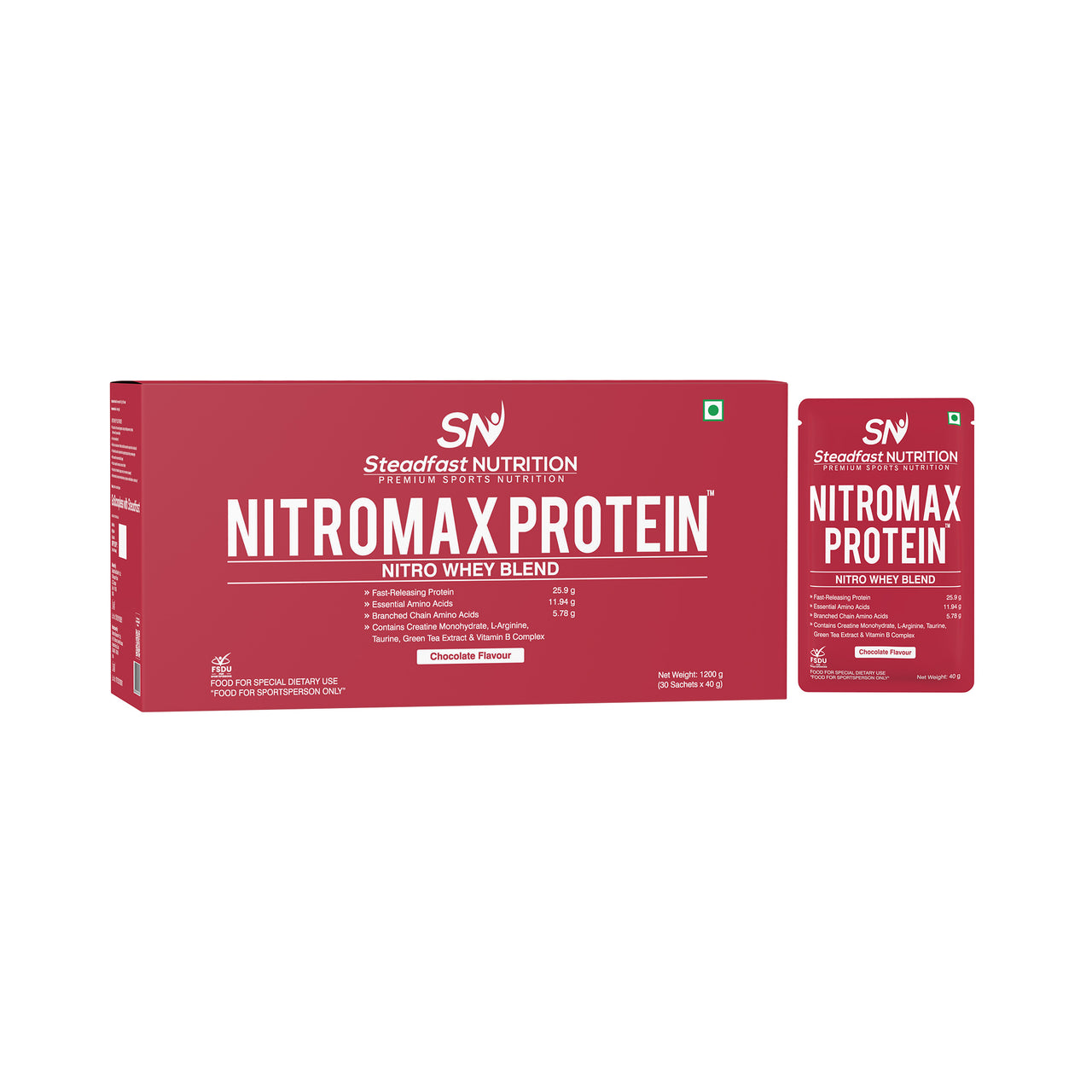 Whey Protein with Creatine, Chocolate Flavour | Nitromax Protein ...
