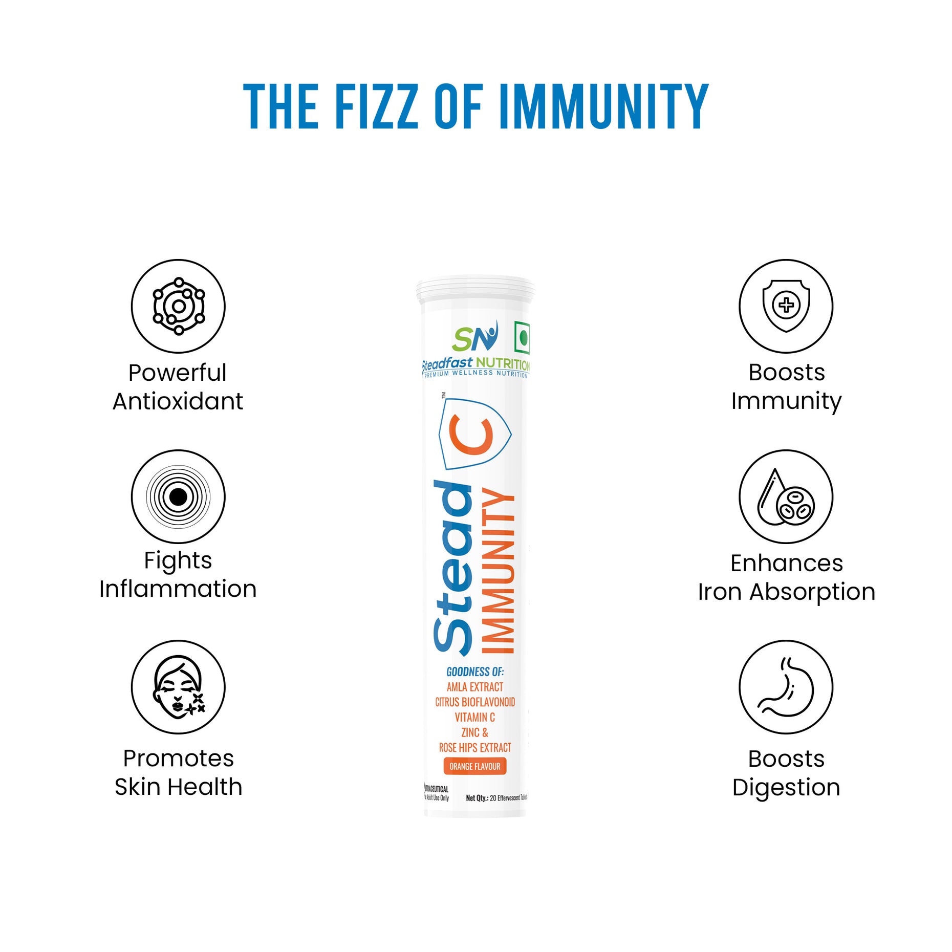 Best Vitamin C Effervescent Tablet Online | SteadC – Steadfast Nutrition