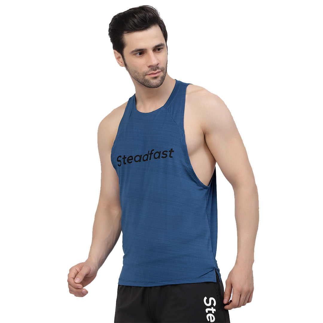 Deep Cut Sleeves Stringer | Blue Stringer for Workout – Steadfast Nutrition